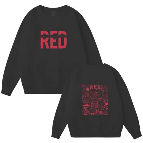 Red Double Sided Sweatshirts Loving Him Was Red Double Sided