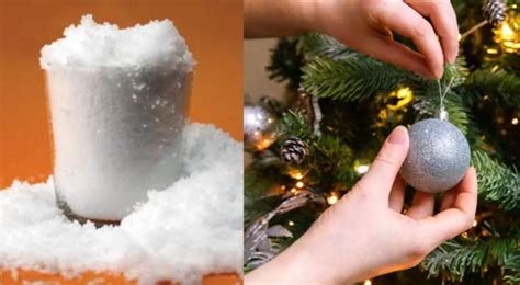 Cómo hacer nieve casera para tu árbol de navidad en simples pasos con