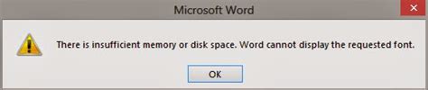 Kh C Ph C L I There Is Insufficient Memory Or Disk Space Word Cannot