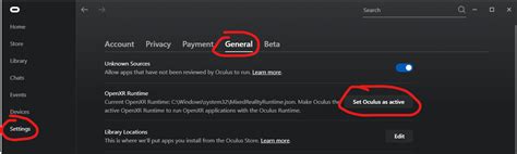 Openxr Registry Settings For Switching Between Oculus Quest And Hp