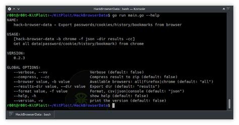 Hackbrowserdata Decrypt Passwordscookieshistorybookmarks From The