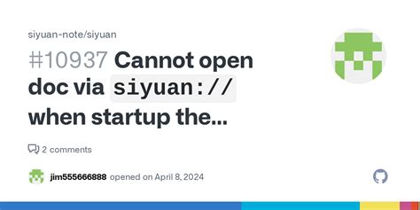 Cannot Open Doc Via `siyuan` When Startup The Application · Issue 10937 · Siyuan Notesiyuan