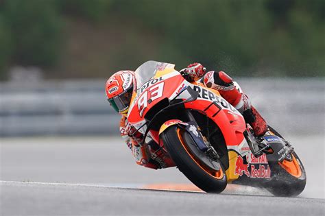 MotoGP Marc Marquez Dominates Splashes To Pole Position At Brno