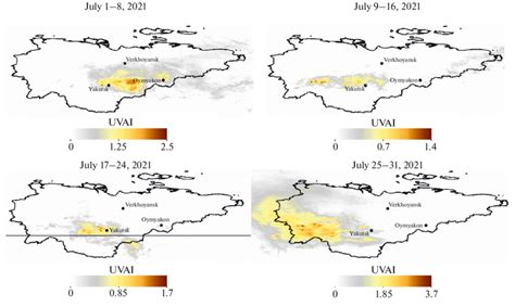 Distribution Of Daily Average Values Of The Aerosol Index On The Download Scientific Diagram