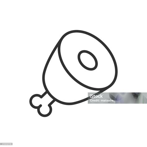 햄 뼈에 고기 선형 아이콘입니다 편집 가능한 획이 있는 선 고기에 대한 스톡 벡터 아트 및 기타 이미지 고기 굽기 날것 Istock