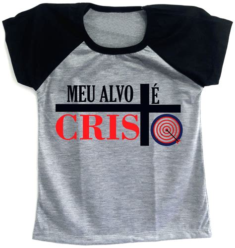 Camiseta Raglan Baby Look Mescla Meu Alvo é Cristo Elo7