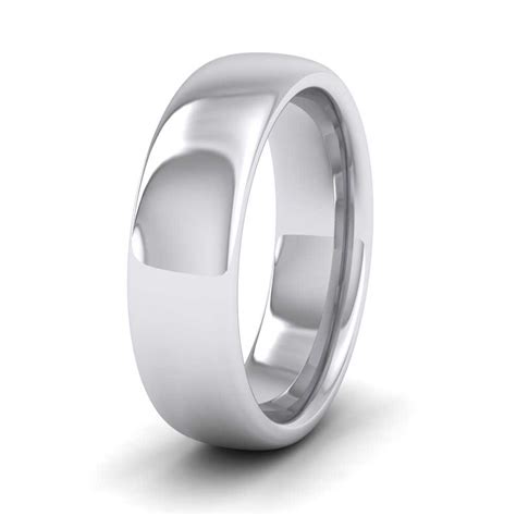 950 Platinum 6mm Cushion Court Shape Comfort Fit Super Heavy Weight