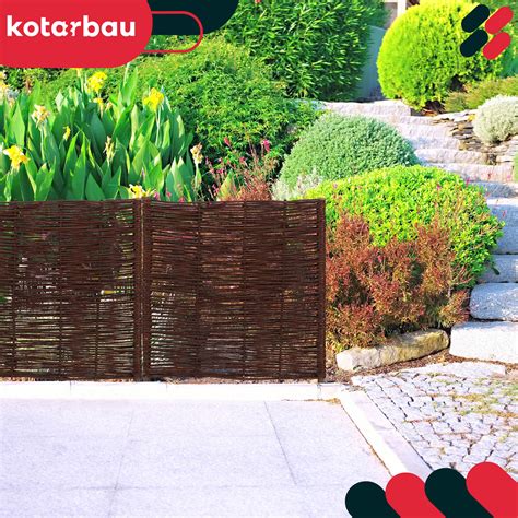 Plotové Zásteny Z Prútia Palisáda Na Záhradu 60x60 Cm Kotarbau