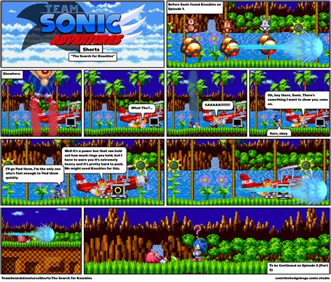 Teamsonicadventuresshortsthe Search For Knuckles Comic Studio