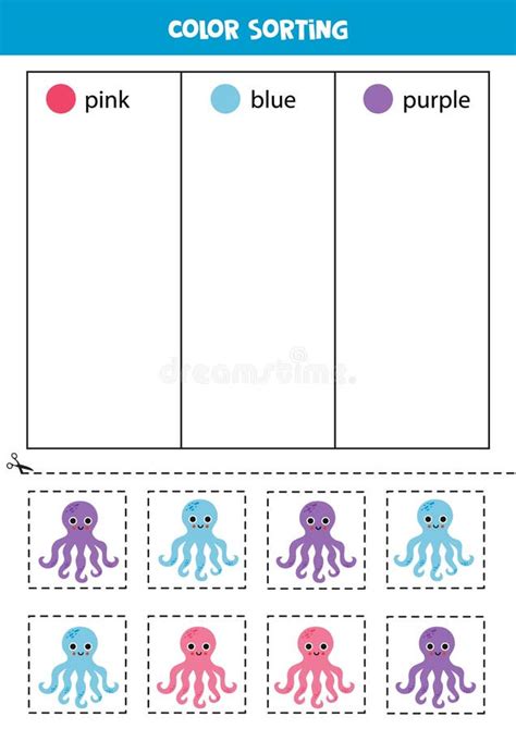 Clasificar Las Octoputas Lindas Por Colores Colores De Aprendizaje