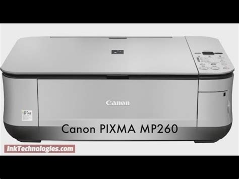Canon PIXMA MP260 Instructional Video - YouTube