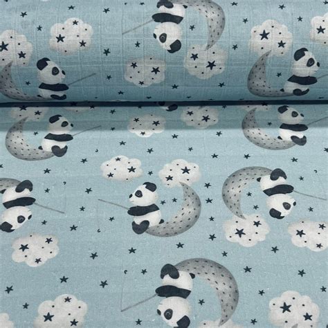 Fralda Quadriculada Digital Panda Noturno