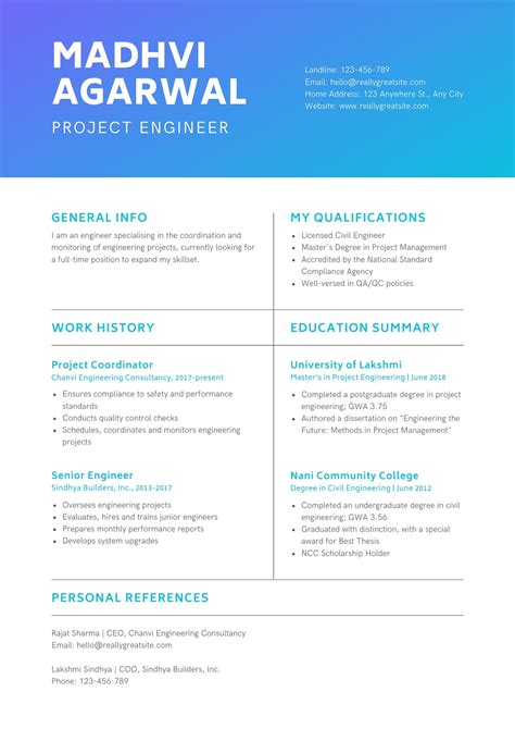 Engineering Bachelor Degree Template