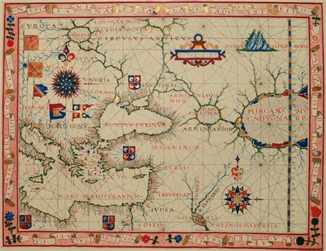 Nautical Chart Of Portuguese Cartographer Fernão Vaz Dourado C 1520