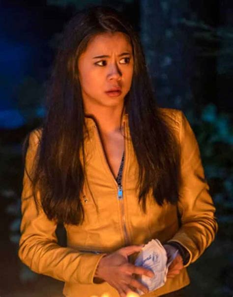 Nancy Drew Leah Lewis Yellow Jacket Georgia Fan Leather Jacket