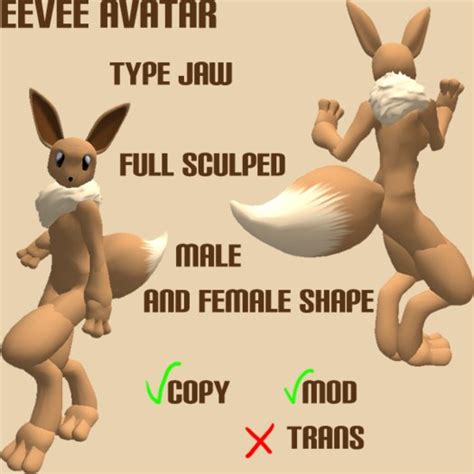 Second Life Marketplace Eevee Avatar