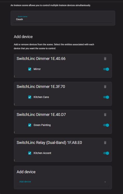 Scenes Groups And Associations Store Natively In Device Please