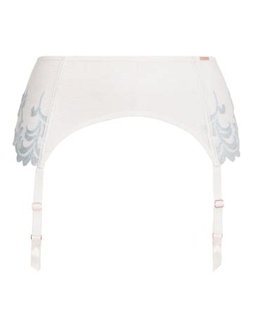 Figleaves Curve Fleur Embroidery Suspender White Simply Be