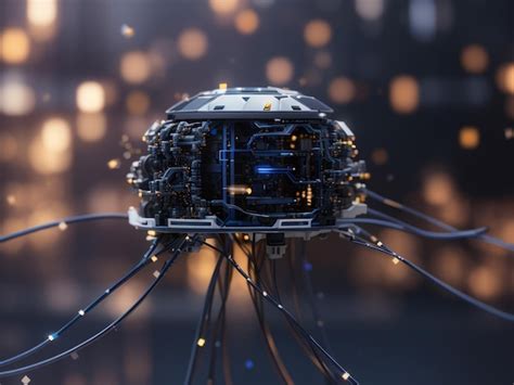 Premium AI Image Artificial Neuron In The Concept Of Artificial Intelligence