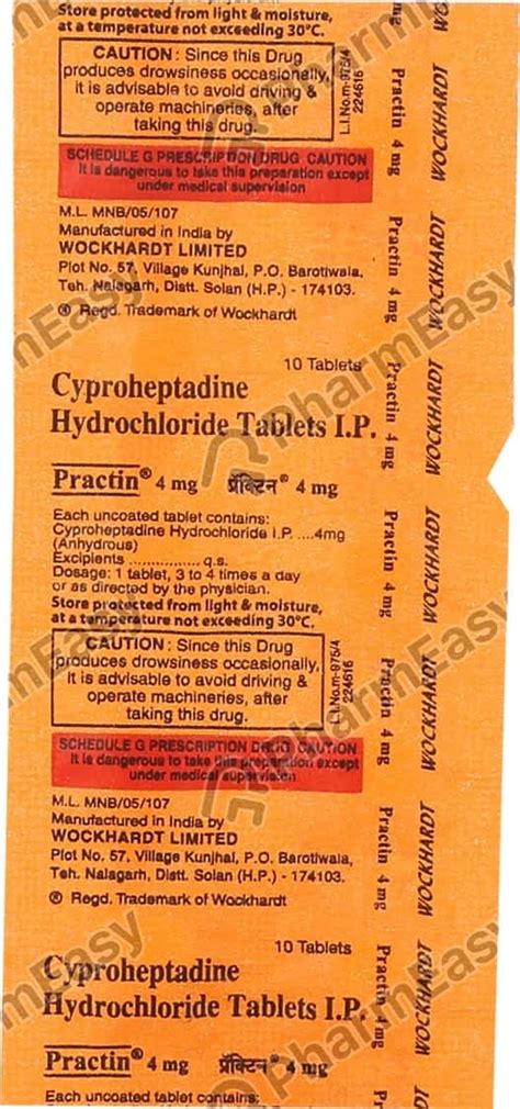 Practin 4mg Tablet Uses Side Effects Price Dosage And More Info