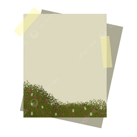 식물 일러스트가 있는 메모지 무료 다운로드 종이 메모지 장식용 종이 Png 일러스트 및 Psd 이미지 무료 다운로드 Pngtree
