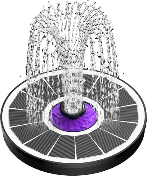 Szmp Solar Fountain 35w Bird Bath Fountains With Flower