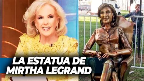 MIRTHA LEGRAND YA TIENE SU ESTATUA La diva habló sobre la estatua que