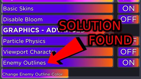 How To Fix Enemy Outlines In Roblox Arsenal Roblox Arsenal