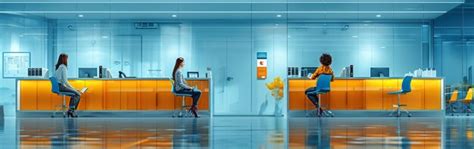 Analyst Operations Manager In A Office Background Premium Ai