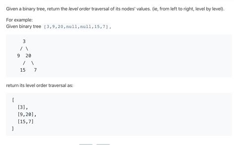 Leetcode 102 Binary Tree Level Order Traversal Steveyu 博客园