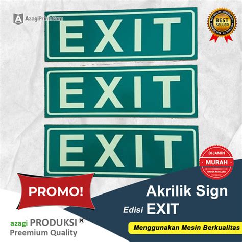 Jual Safety Sign Rambu Stiker Sign Akrilic K Rambu Safety Exit Uk X Cm Sticker Only