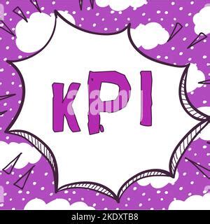 Writing Displaying Text Kpi Word Written On Demonstrates How