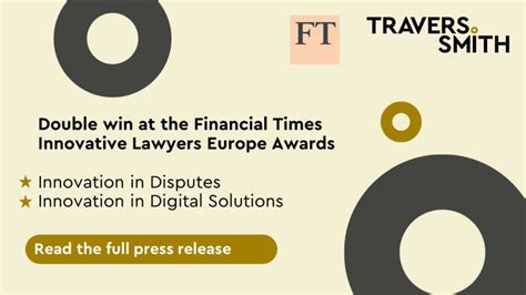 Sam Cottman On Linkedin Travers Smith Wins Double At Financial Times Innovative Lawyers Europe
