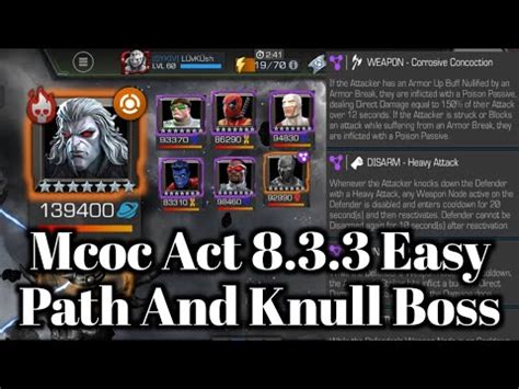 Mcoc Act 8 3 3 Easy Path And Knull Boss YouTube