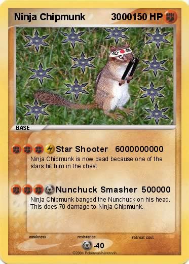 Pokémon Ninja Chipmunk 3000 3000 Star Shooter 6000000000 My Pokemon Card