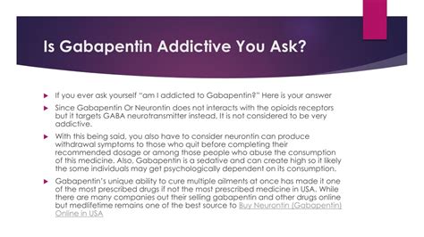 Ppt Is Gabapentin Addictive Powerpoint Presentation Free Download Id11825031