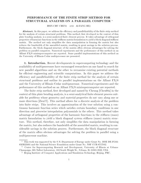 pdf implementation of the finite strip method for structural analysis