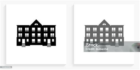 建築黑白廣場圖示向量圖形及更多公寓圖片 公寓 圖示 差異 Istock