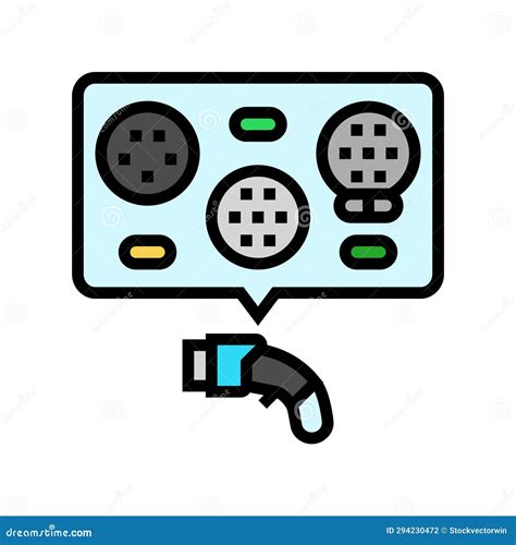 Ev Charger Types Electric Color Icon Vector Illustration Stock Vector Illustration Of Sign