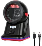 Amazon OBZ 1D 2D Barcode Scanner With Stand USB Wired Handheld