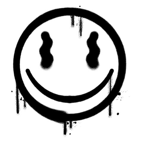 Premium Vector Vector Graffiti Spray Paint Smile Emoticon Isolated