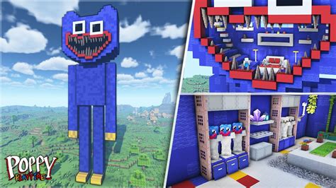 ⛏️ Minecraft X Poppy Playtime 💀 Huggy Wuggy House Build Tutorial 마인크래프트 파피플레이타임 허기워기 집짓기
