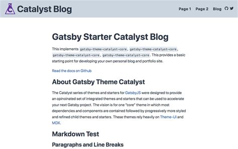 Introduction To Gatsby Theme Catalyst Eric Howey