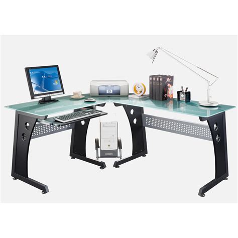 Buy Modern Glass Computer Workstation From Long Sheng Office Furniture