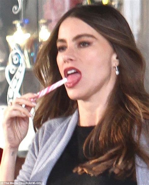 Sofia Vergara Snacks On Candy Cane During Festive Shopping Spree Sofia Vergara Sofia Vergara