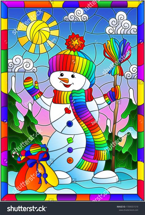 Illustration Style Stained Glass Window On Stock Vector Royalty Free