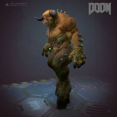 The Doom 2016 Eternal Hell Knight Looks Pretty Cool But I Really Like The Redesign Of The Them