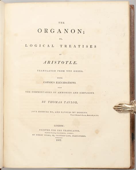 The Works Of Aristotle Thomas Taylor First Edition Rare English Translation