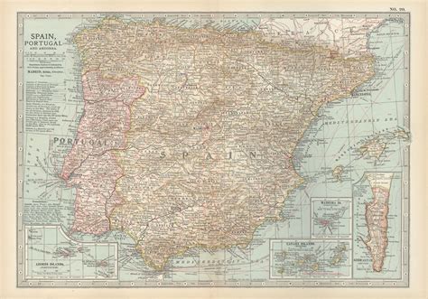 Iberian Peninsula Map Iberian Peninsula Satellite Image Stock Image
