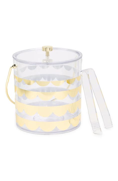 Kate Spade New York Golden Scallop Ice Bucket And Tongs Nordstromrack